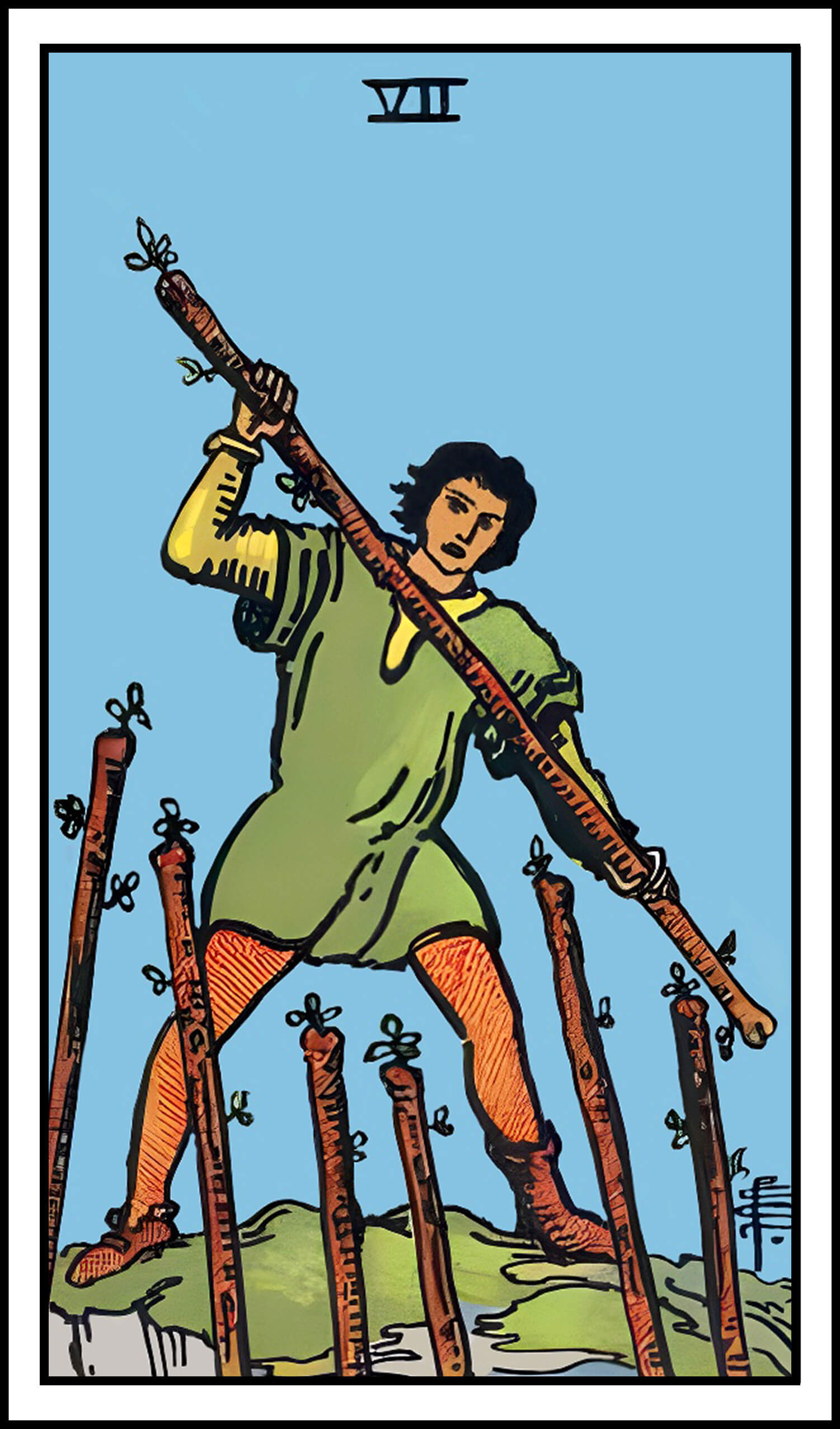 Seven of Wands Tarot Card Meaning: Defense and Perseverance