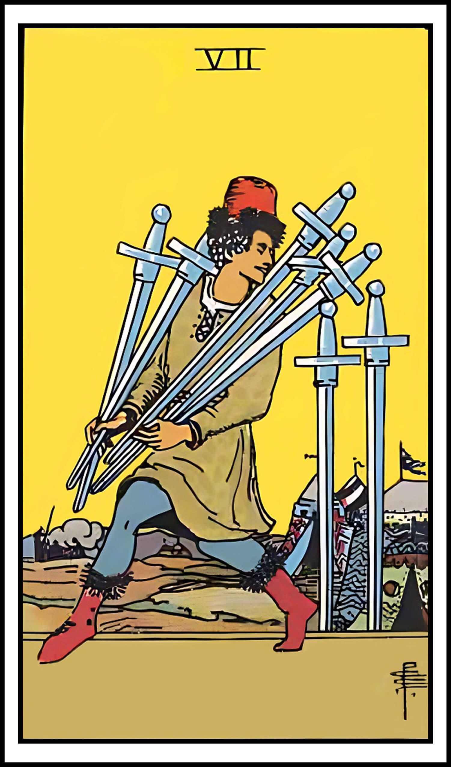 Seven of Swords Tarot Card Meaning: Strategy and Deception
