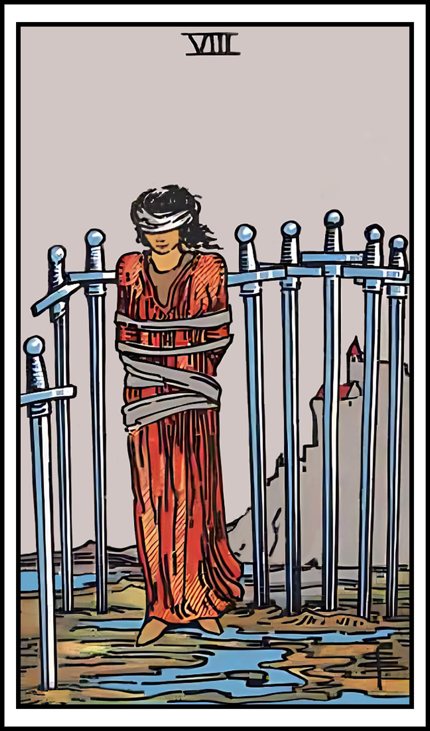 Eight of Swords Tarot Card Meaning: Limitation and Perspective