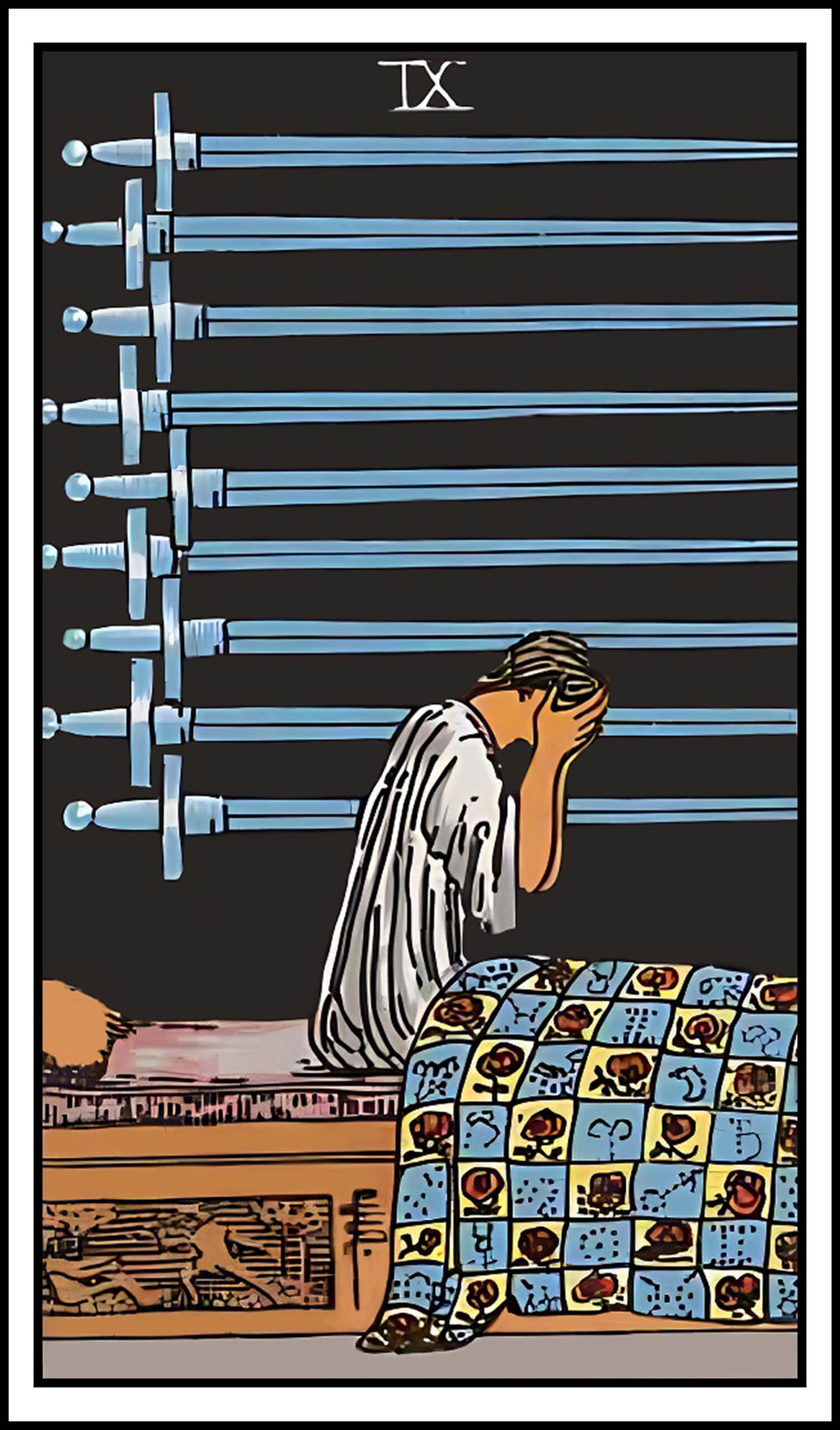 Nine of Swords Tarot Card Meaning: Anxiety and Fear